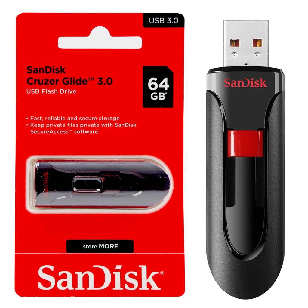 Sandisk Cruzer Glide 3.0 USB Flash Drive 64GB - Vallatest Tech Shop